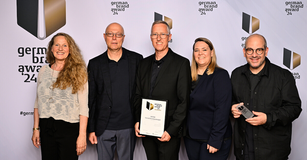 German Brand Award 2024 für den Corporate Design Relaunch der INTER Versicherung | wirDesign